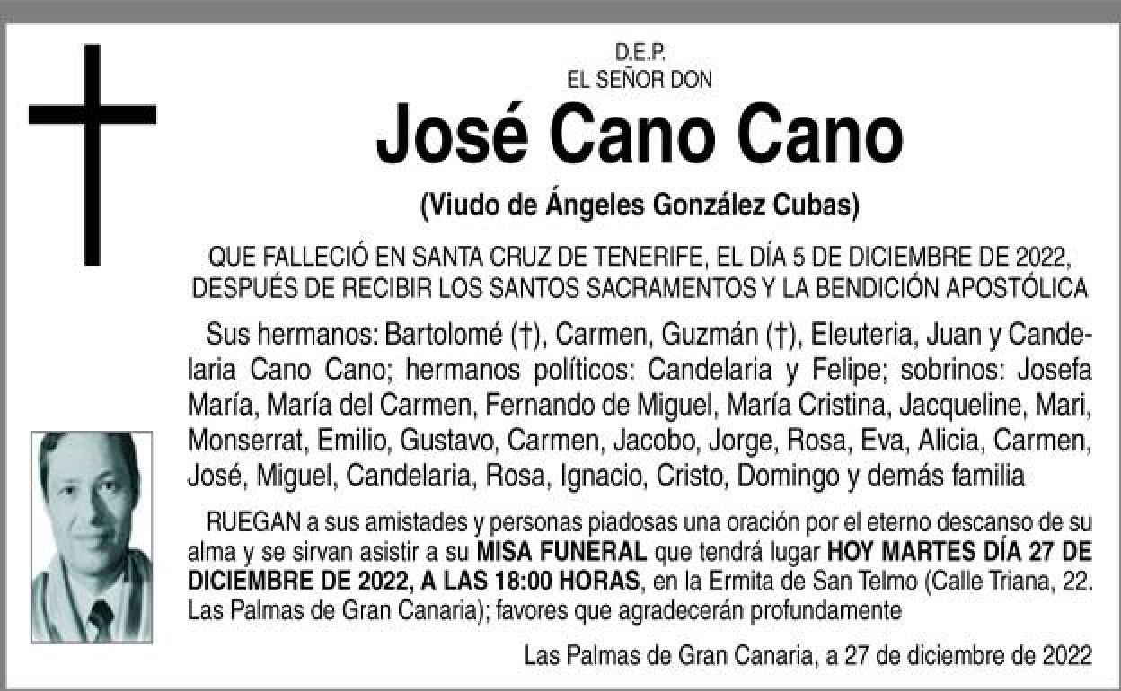 José Cano Cano | Canarias7